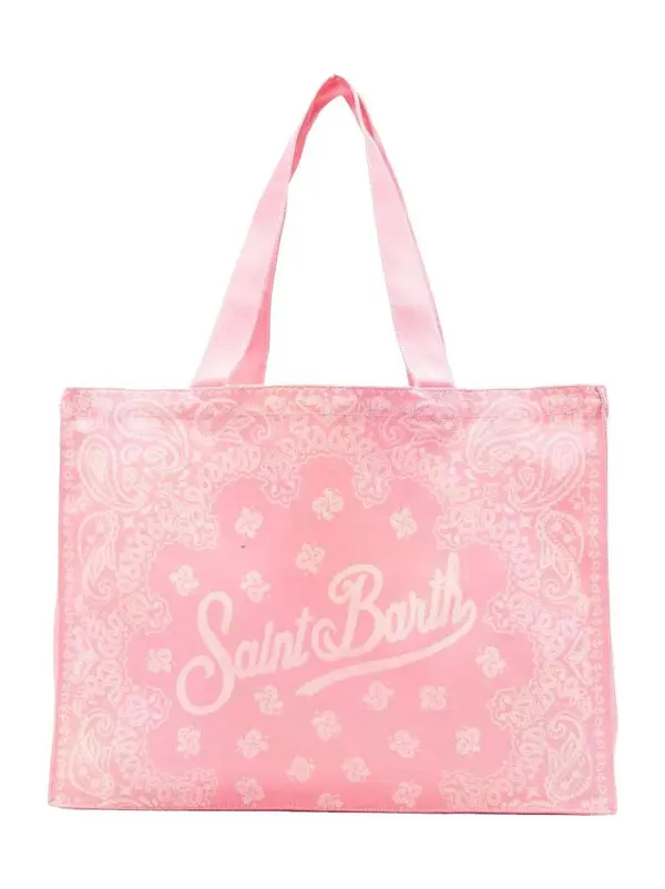 MC2 SAINT BARTH Bandana-print Logo Beach Bag - Pink