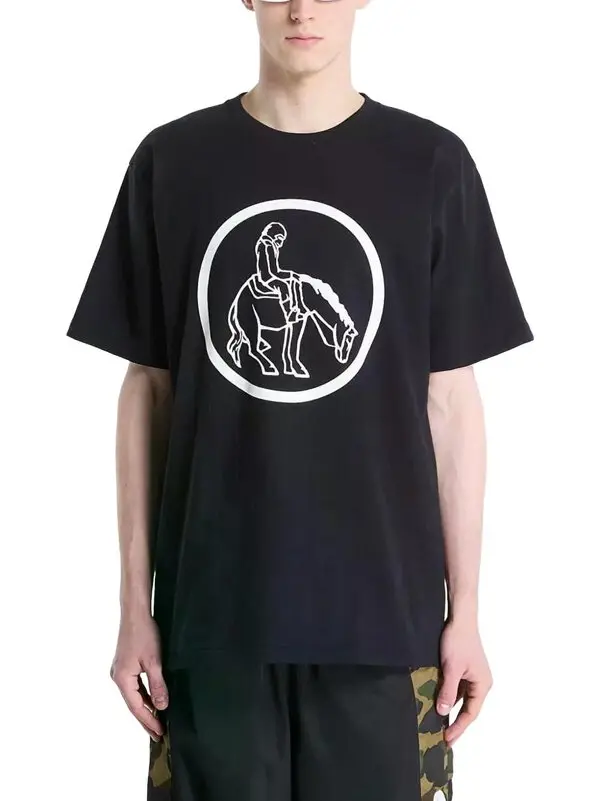 A BATHING APE Graphic Print T-shirt - Black