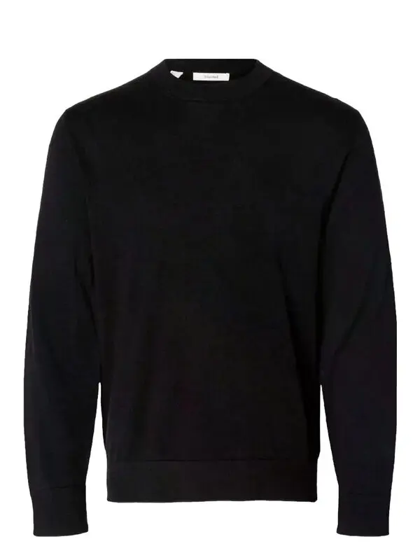 SELECTED Long-sleeve Cotton Sweater - Black
