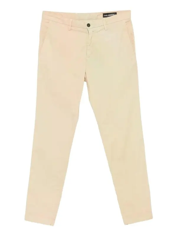 Karl Lagerfeld Cliff Zip-up Trousers - Neutrals