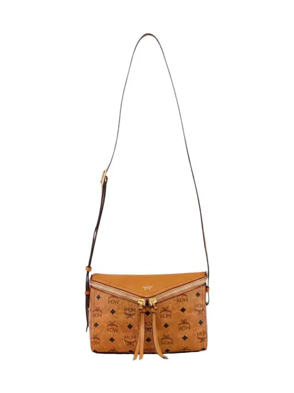 Mcm Diamant 3d Tassel Detail Shoulder Bag - Brown