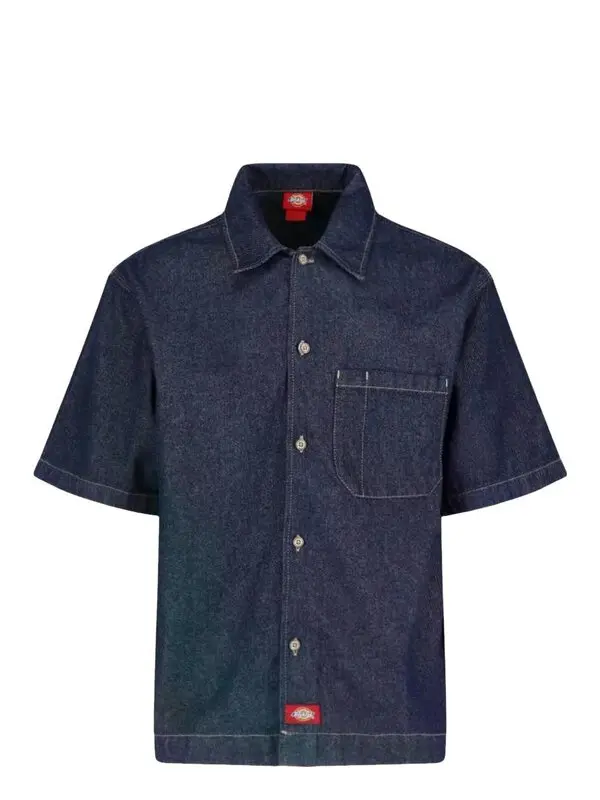 Dickies Short-sleeve Logo-patch Shirt - Blue