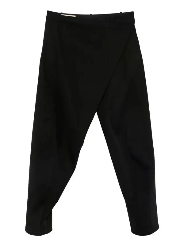 JIYONGKIM Wrap-front Trousers - Black