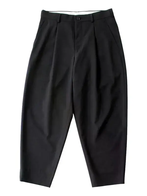Comme Des Garçons Pleated Tapered-leg Trousers - Black
