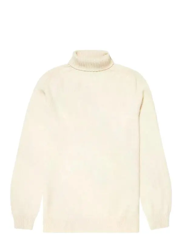 Sunspel Roll-neck Sweater - Neutrals