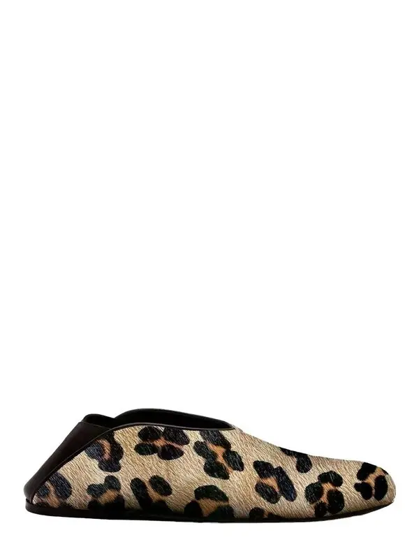 GIABORGHINI Granny Leopard-print Mules - Neutrals