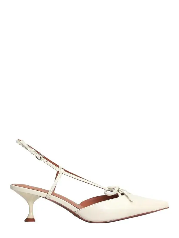 Lola Cruz Audrey Bow-detail Slingback Pumps - Neutrals