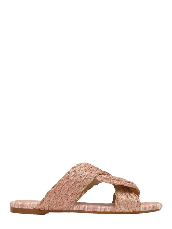 CastaÑer Braided Crossover-strap Flat Sandals - Pink