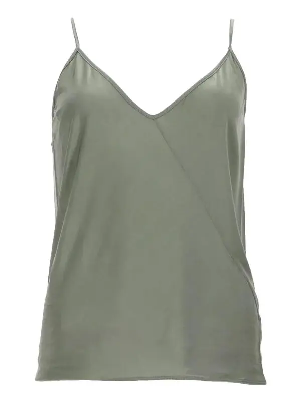 Rick Owens Asymmetric-seam V-neck Top - Grey