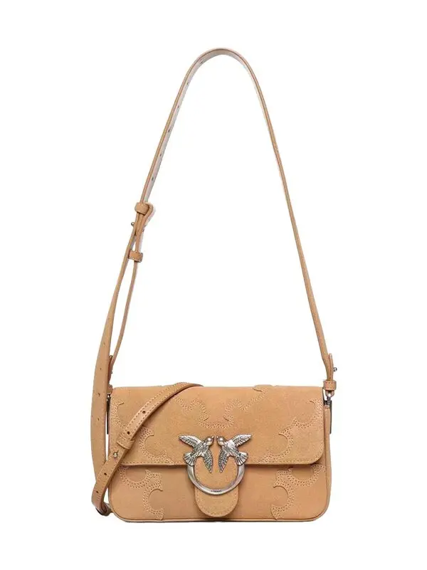 Pinko Logo-plaque Cross Body Bag - Neutrals