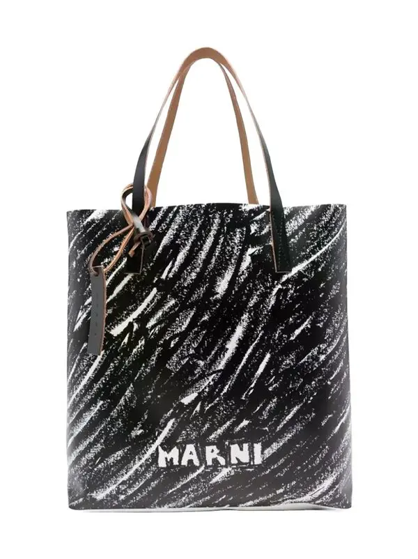 Marni Logo-print Tote Bag - Black