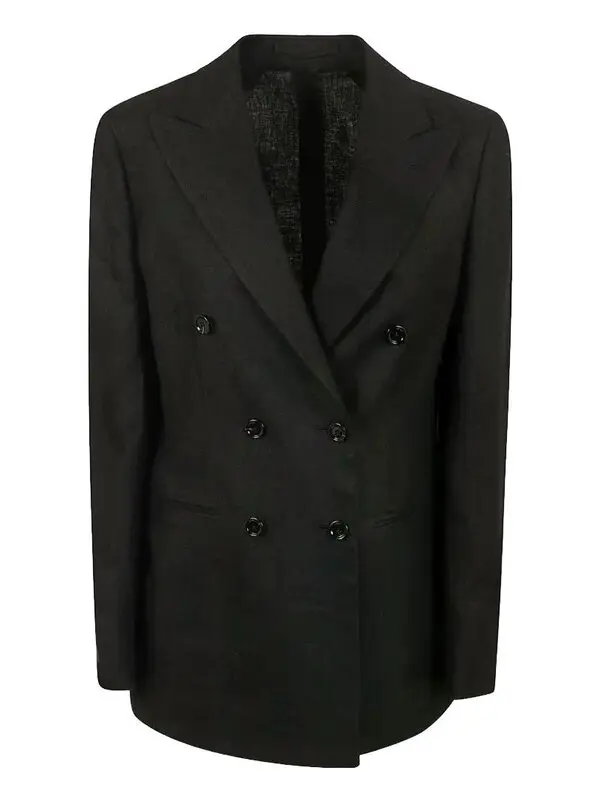 LARDINI Double-breasted Blazer - Black