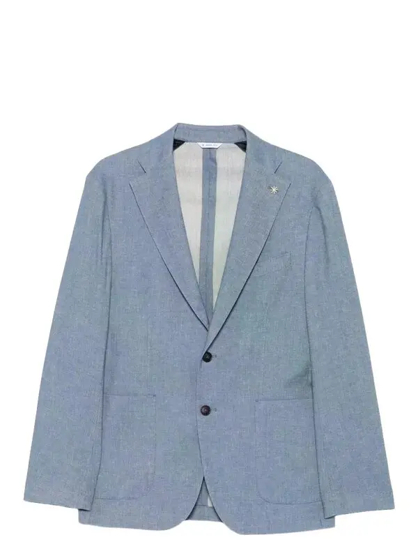 MANUEL RITZ Single-breated Blazer - Blue