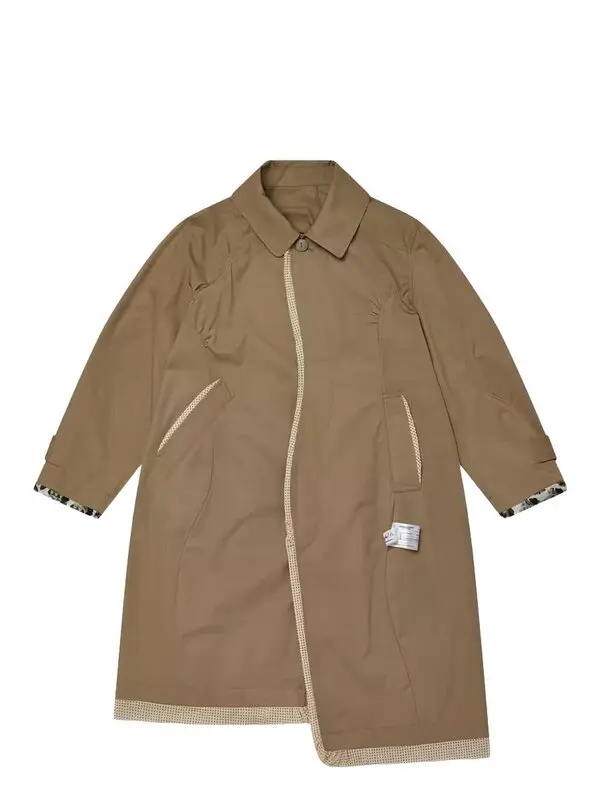 Undercover Asymmetric-hem Trench Coat - Neutrals