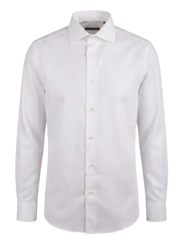 Corneliani Textured Long-sleeve Shirt - White