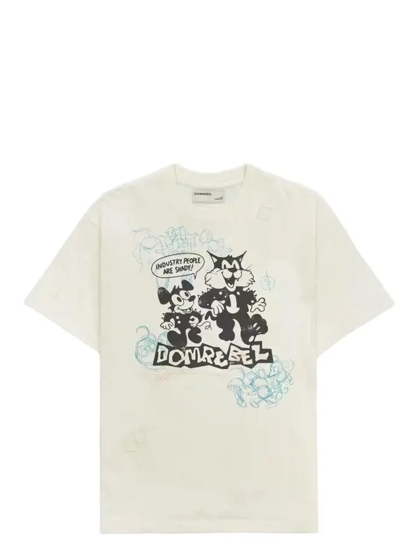 DOMREBEL Shady Graphic-print T-shirt - Neutrals