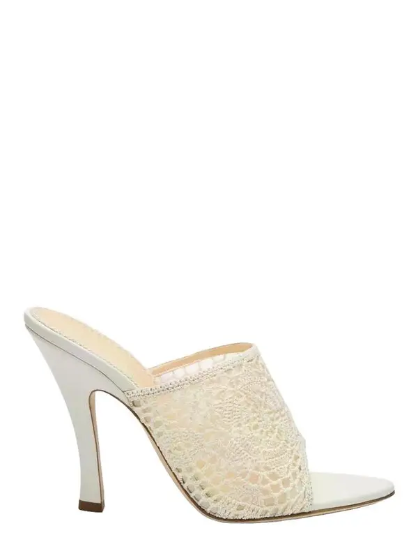 Magda Butrym Crochet-knit Open-toe Mules - White