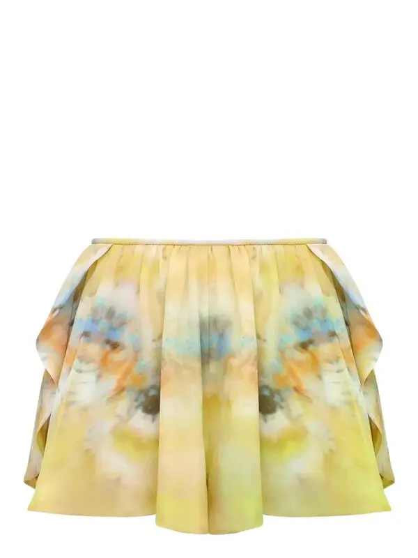 Zimmermann Alchemy Tie-dye Ruffled Shorts - Yellow