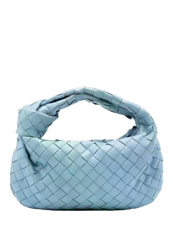 Bottega Veneta Mini Nappa Intrecciato Jodie Hobo Bag - Blue