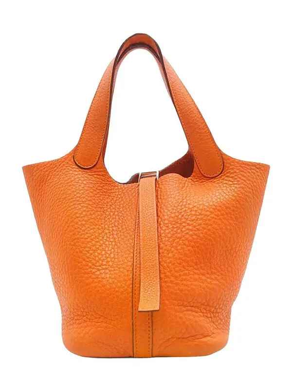 Hermès 2008 Clemence Picotin Lock 18 Handbag - Orange