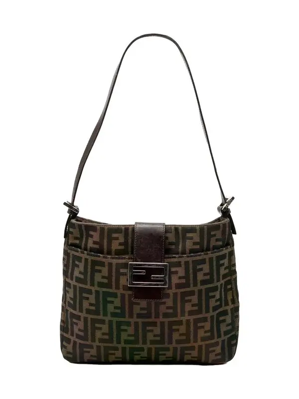 Fendi Zucca Canvas Shoulder Bag - Brown