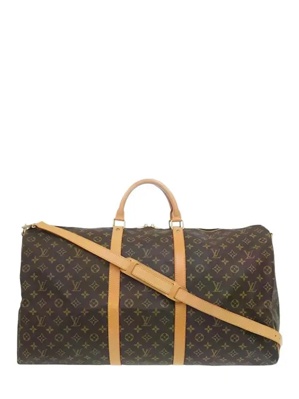 LOUIS VUITTON 1999 Monogram Keepall Bandouliere 60 Travel Bag - Brown