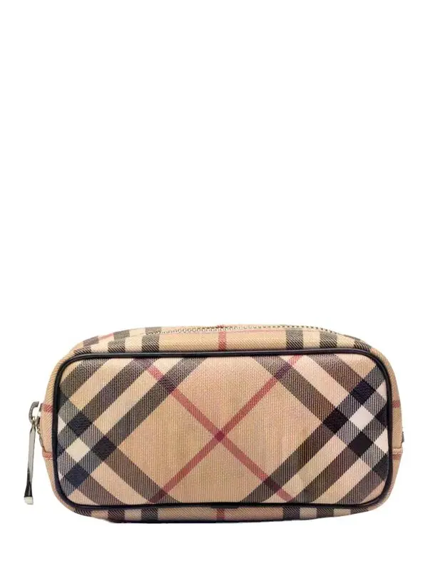 Burberry 2000-2017 Supernova Check Coated Canvas Pouch - Neutrals
