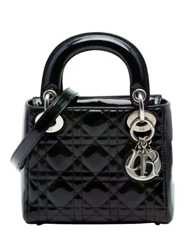 Dior Mini Cannage Lady Satchel - Black