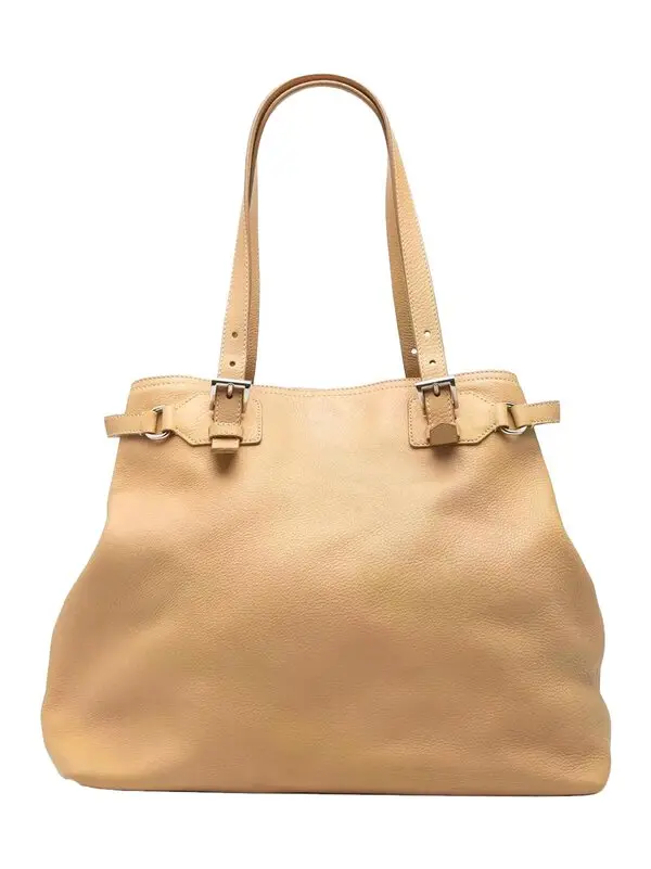 Prada Vitello Daino Tote Bag - Brown