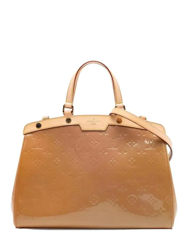 LOUIS VUITTON 2013 Monogram Vernis Brea Mm Satchel - Brown