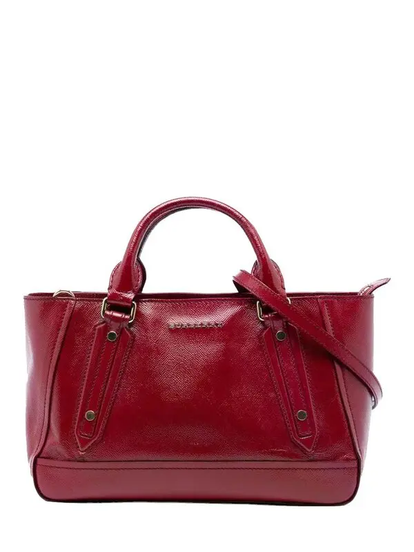 Burberry Somerford Convertible Tote Satchel - Red