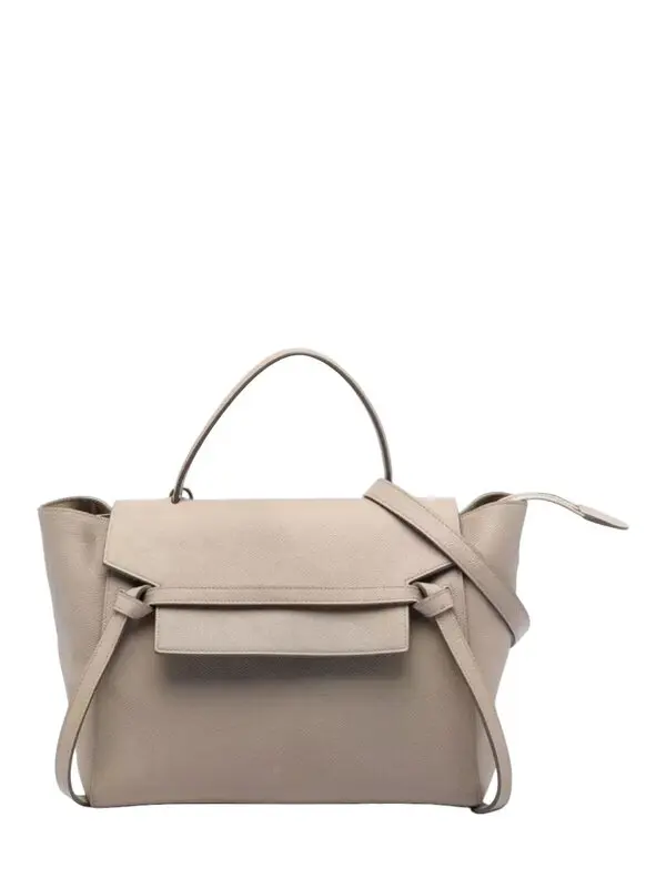 Celine 2015 Mini Grained Calfskin Belt Bag Satchel - Neutrals