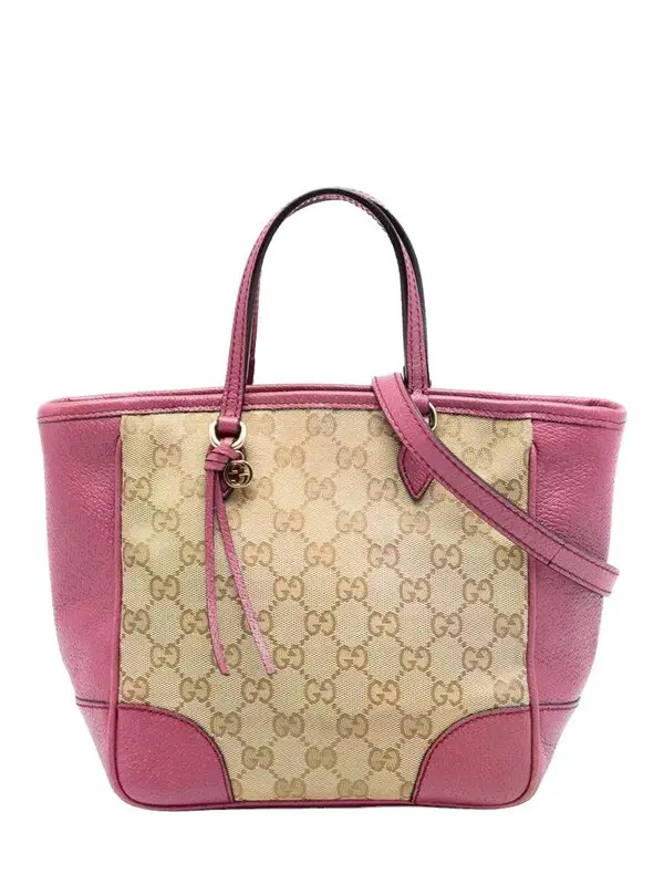 Gucci Small Gg Canvas Bree Satchel - Neutrals