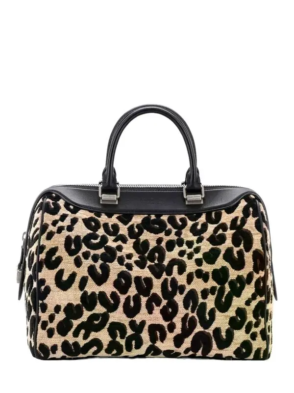 LOUIS VUITTON Speedy Handbag Limited Edition Stephen Sprouse Leopard Chenille Satchel - Black