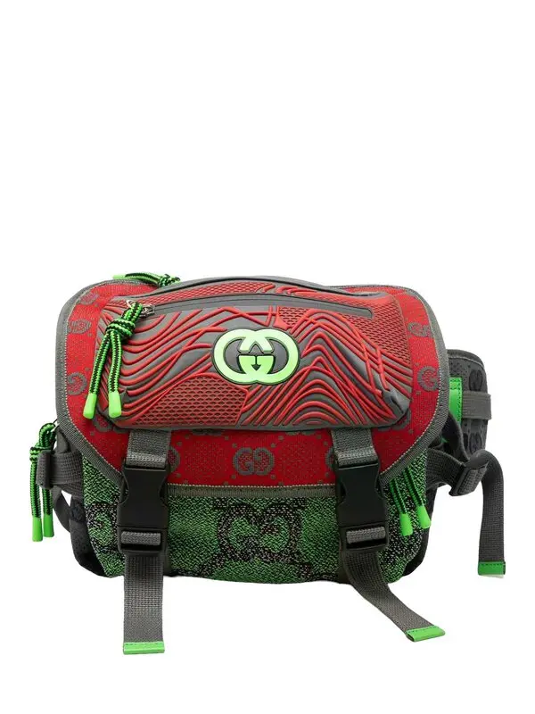 Gucci Small Gg Nylon Backpack - Green
