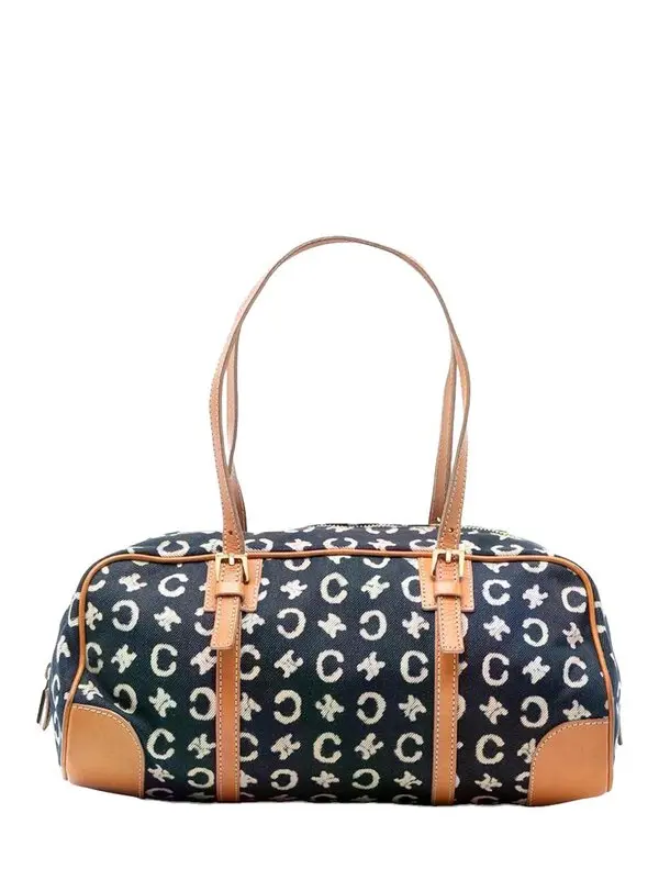 Celine Macadam Denim Shoulder Bag - Blue