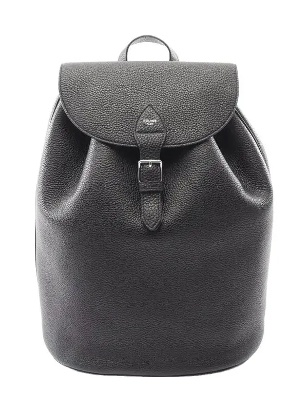 Celine Large Leather Folco Backpack - Black