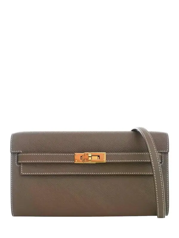 Hermès Epsom Kelly To Go Wallet Crossbody Bag - Brown