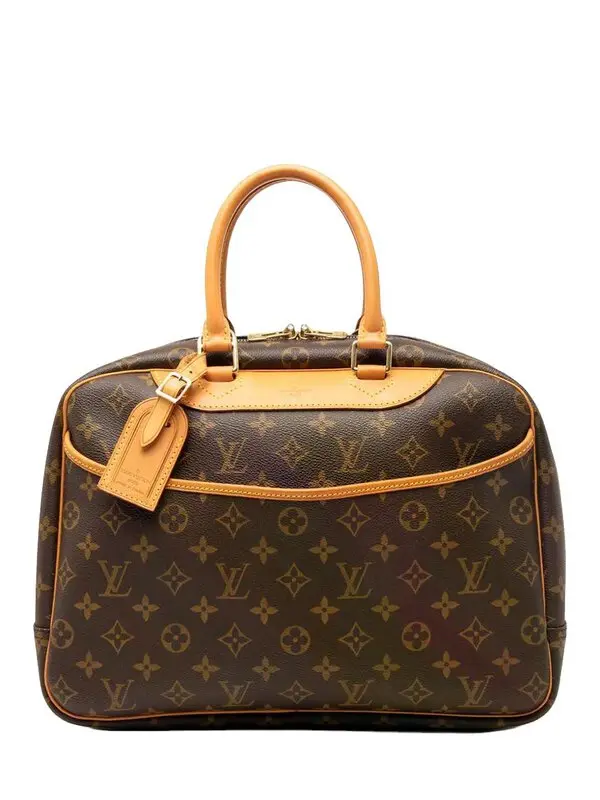 LOUIS VUITTON 2000 Monogram Deauville Handbag - Brown