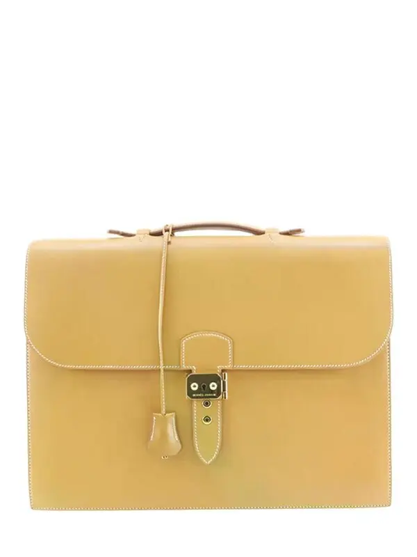Hermès 1999 Barenia Sac A Depeches 38 Business Bag - Yellow