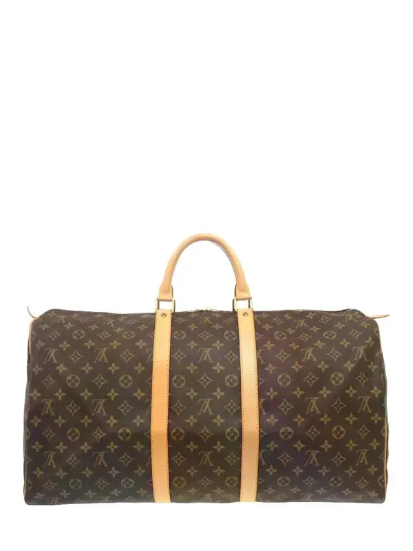 LOUIS VUITTON 1997 Monogram Keepall 55 Travel Bag - Brown