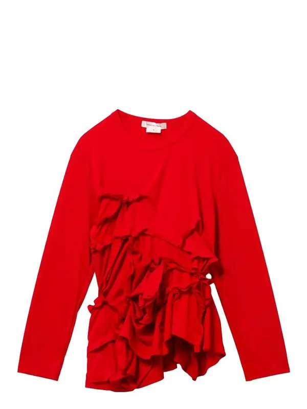 Comme Des Garçons Ruffled Top - Red