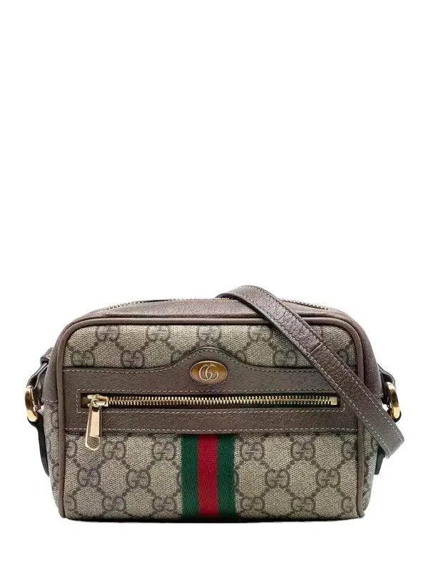 Gucci Mini Gg Supreme Ophidia Crossbody Bag - Neutrals