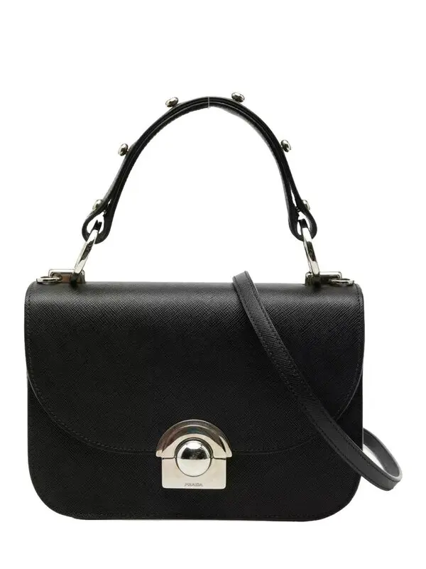 Prada Saffiano Lux Arcade Satchel - Black