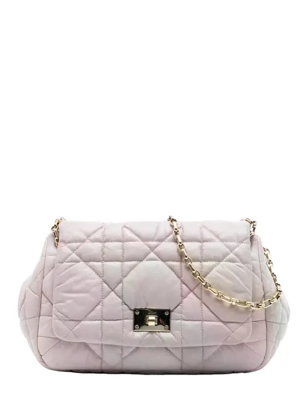 Dior 2012 Lambskin Cannage Milly La Foret Shoulder Bag - Pink