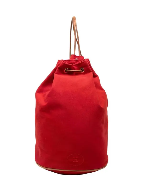 Hermès 20th Century Toile Polochon Mimile Backpack - Red