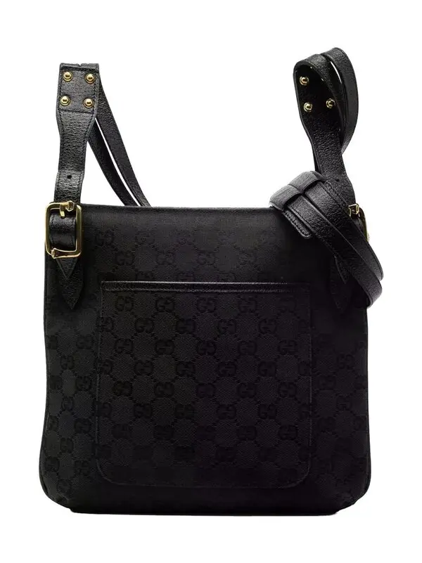Gucci Gg Canvas Crossbody Bag - Black