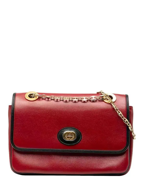 Gucci Leather Marina Chain Shoulder Bag - Red
