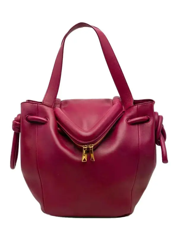 Bottega Veneta Small Calf Beak Bag Satchel - Purple