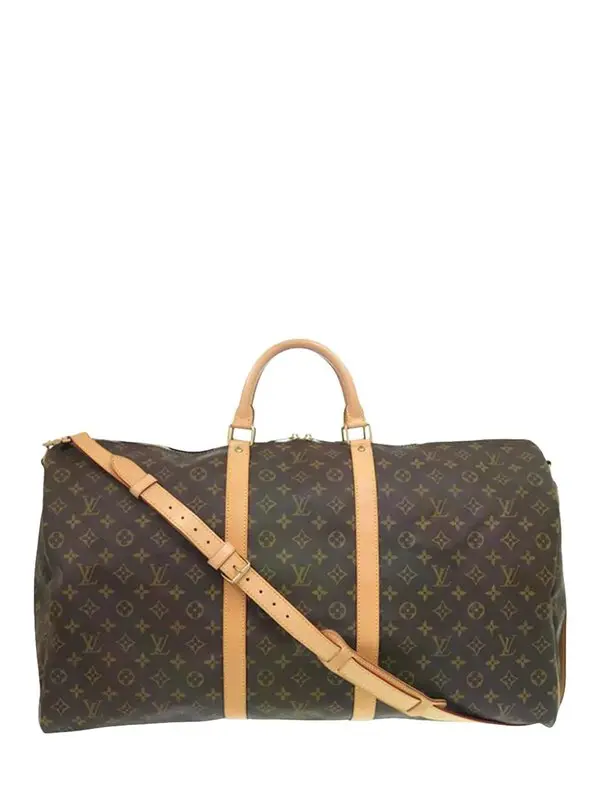 LOUIS VUITTON 2000 Monogram Keepall Bandouliere 60 Travel Bag - Brown
